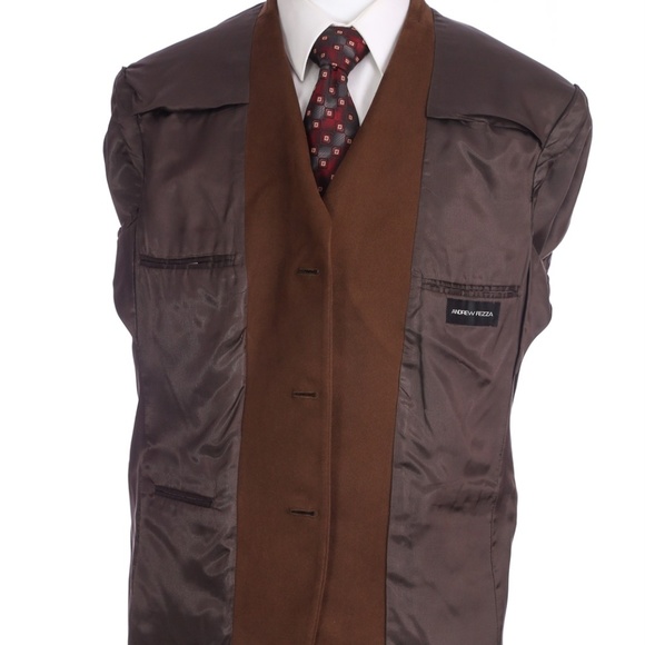 Andrew Fezza | Suits & Blazers | Andrew Fezza 3 Button Faux Suede Brown ...